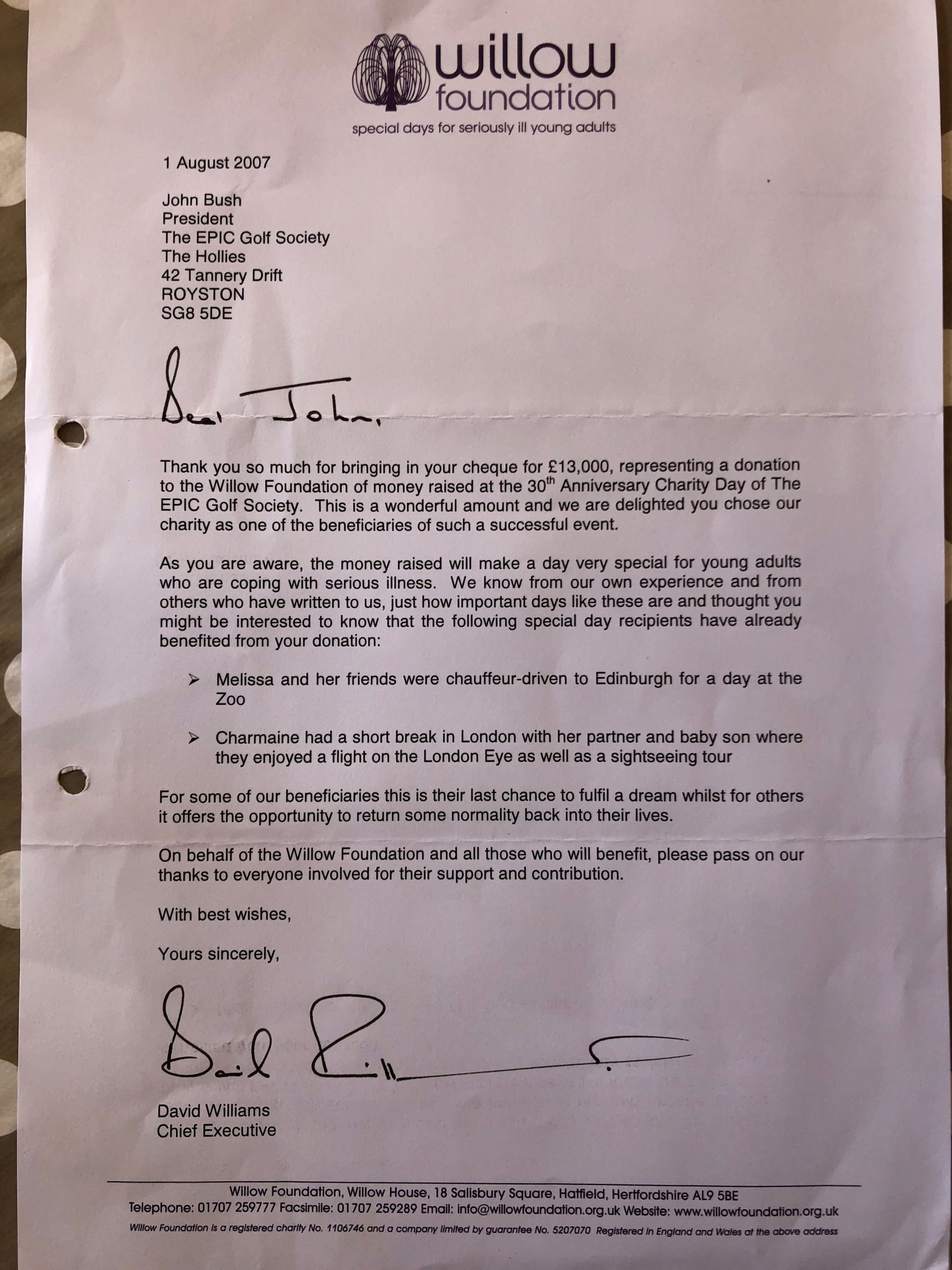 EPiC Charity Work – EPiC Golfing Society